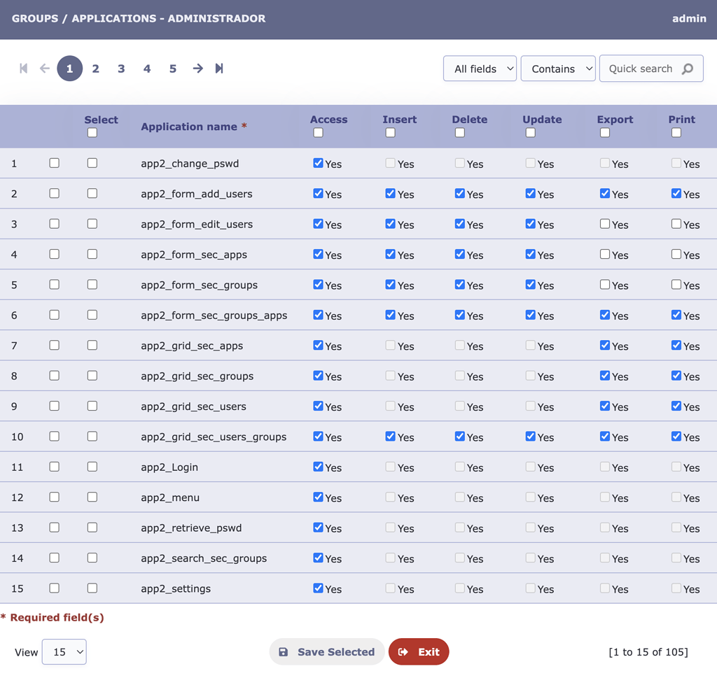 App_form_sec_groups_apps doesn't work properly [Solved] - Suggestions - Scriptcase Low-code