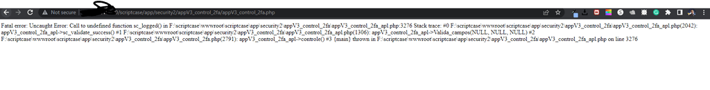 New Security Module With 2fa Does Not Work Scriptcase 9 Scriptcase