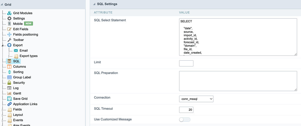 SET UP SQL TIME OUT from SC MACROs - Discussion - Scriptcase Low-code