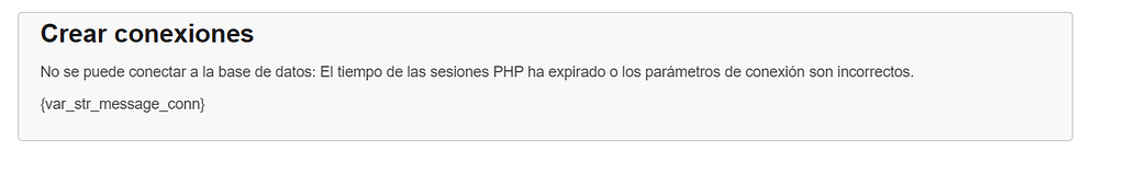 ERROR conexion a base de datos - General - Scriptcase Low-code