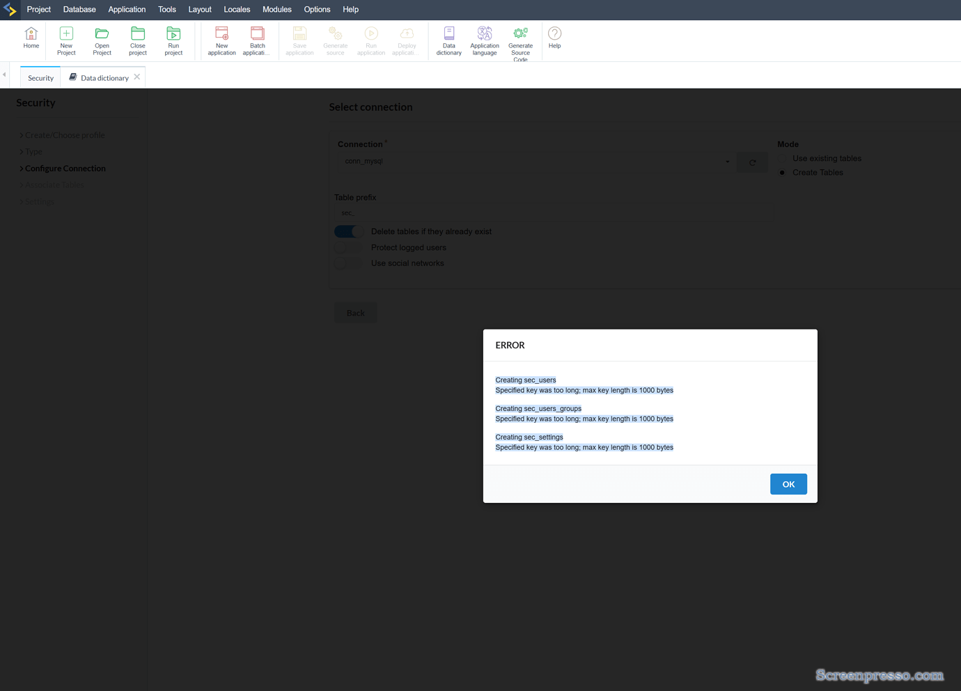 Security module error - General - Scriptcase Low-code