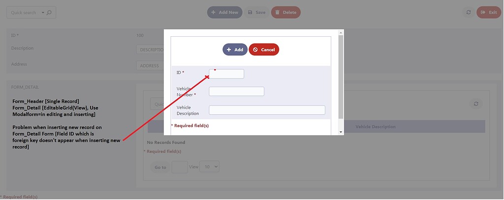 Foreign Key Is Not Appear Automatically As Default When Inserting New Record On Form Detail That